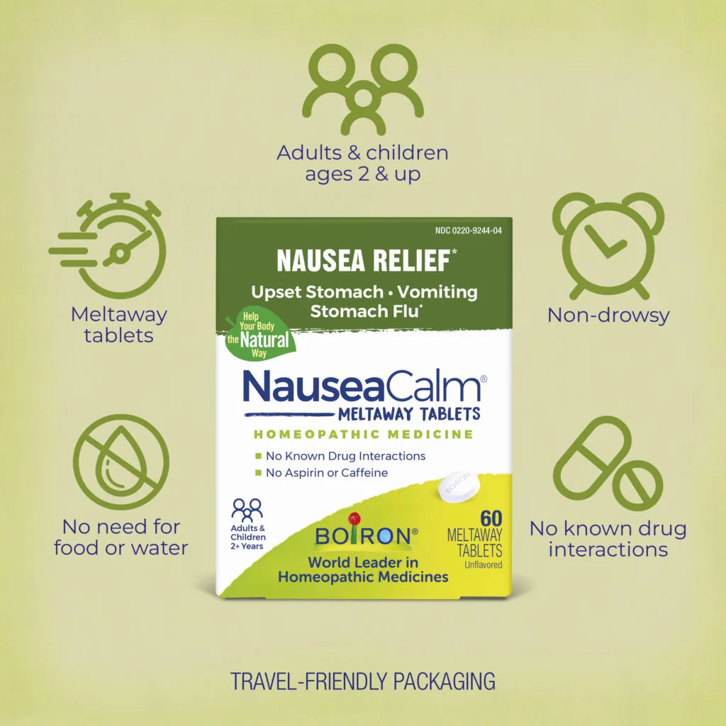 NauseaCalm® Meltaway Tablets | Boiron USA